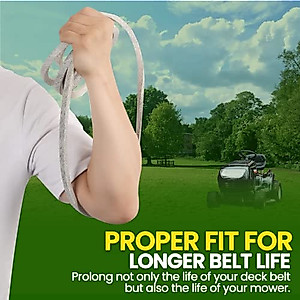 TonGass 42" Lawn Mower Deck Belt Compatible with John Deere Lawn Mower - Replaces Part Number GX20072 - Deck Drive Belt for Heavy-Duty Use - Compatible with 100 D100 E100 Series