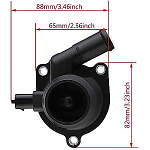 55565336 Engine Coolant Thermostat Housing Assembly with Water Inlet Fits 2013-2016 Buick Encore 2011-2016 Chevy Cruze 2012-2015 Chevy Sonic Replace 55593034 55579010 by Lucky Seven
