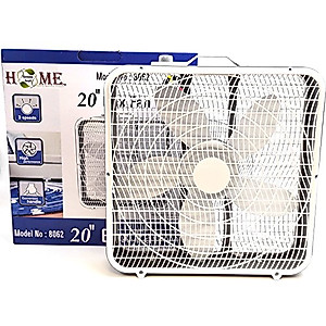 UW UNIWARE THE NAME YOU TRUST 8062 Portable 3 speed box floor fan 20 Inches, quiet operation,125v