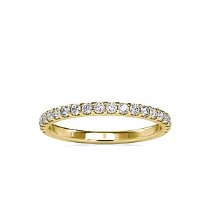 Certified Half Eternity Band Ring Studded with 0.28 Cttw Round Natural Diamond in 18K White Gold/Yellow Gold/Rose Gold for Women on Her Wedding Ceremony (IJ-SI)