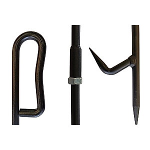 Fire Poker for Fire Pit. 34 Inc 2 Lb Heavy Duty Fireplace Poker Made of Diameter 0.47 Inc Solid Steel. Upgraded Campfire Poker for Fireplace, Camping, Fire Pit, Wood Stove, Outdoor& Indoor Use.