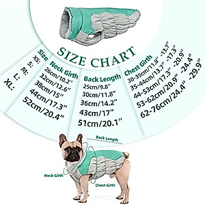 MKubwaa Polar Fleece Dog Jacket, Reflective Dog Cold Weather Coat Vest for Small Medium Dogs, Winter Waterproof Puppy Clothes with Fur Collars, Comfortable Thicken Pet Winter Apparel(Green-S)