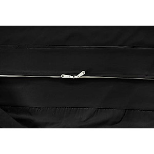 LANE LINEN Futon Covers Full Size, 100% Cotton Futon Slipcovers, Full Size Futon Mattress Cover for Futon Sofa Bed, Foldable Armless Sofa Cover, Zippered Futon Couch Cover - Black