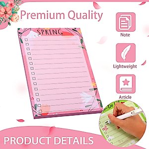 8 Pack 400 Sheets To Do List Notepad Floral Notepad Spring to Do List Planner Summer Daily to Do List Notepads Seasonal Daily Checklist Notepads Memo Pad Grocery List(Spring, Summer, Fall, Winter)