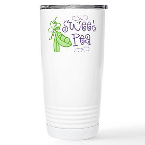 CafePress Sweet Pea Stainless Steel Travel Mug Stainless Steel Travel Mug, Insulated 20 oz. Coffee Tumbler