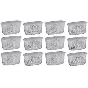 NRP 12-Pack Coffee Water Cartridges Activated Charcoal Filter Compatible for CUISINART Coffeemaker DCC-RWF, Kenmore Drip, Delonghi, Capresso