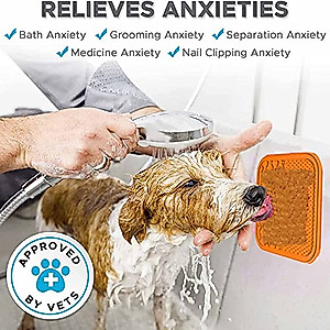 Licking Mat for Dogs and Cats,Connfiton [2 Pack] Slow Feeder for Dog,Dog Boredom and Anxiety Reducer,Snuffle Mat for Dogs,Dog Puzzle Toys,Slow Feeder Dog Bowls Bathing,Grooming and Training BPA-Free