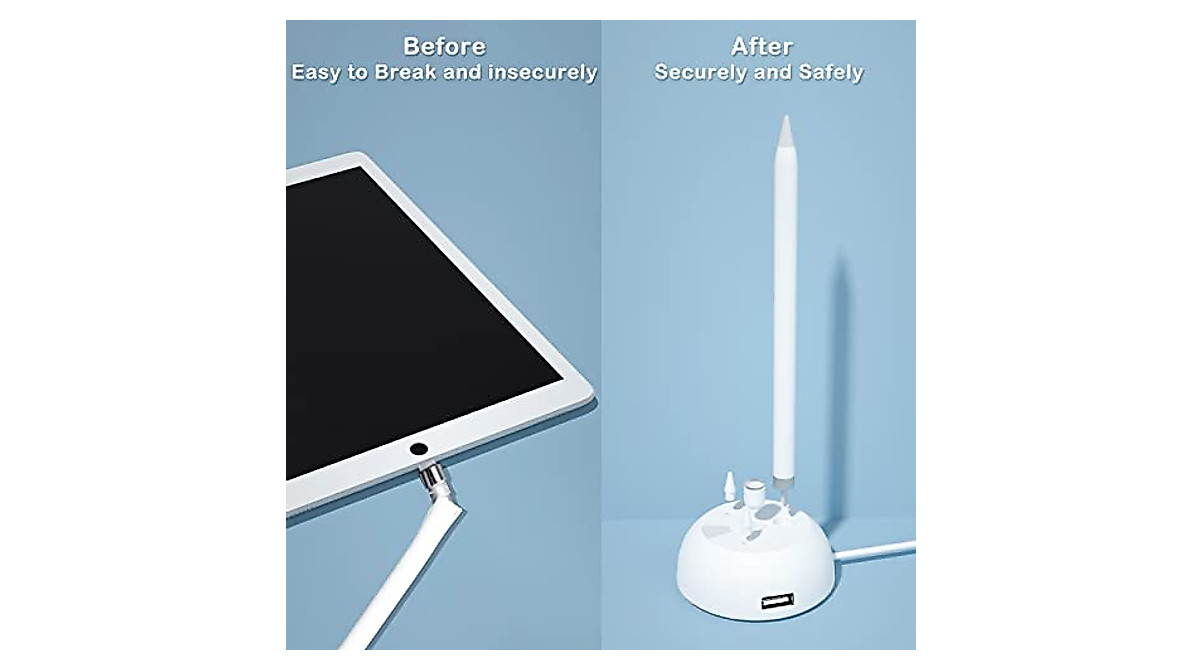 Apple Pencil 1st Gen Charging Stand with USB & LED - 3-in-1 Dock