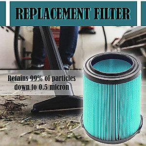 5-Layer Replacement Vacuum Filter VF6000 Compatible with Ridgid Wet/Dry Shop Vac 5-20 Gallon Vacuums WD5500 WD0671 WD6425 WD7000 WD1280 WD1851 WD1680 WD1956 RV2400A 1400RV RV2600B