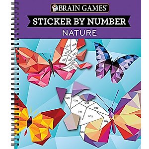 Brain Games - Sticker by Number: Nature (28 Images to Sticker)