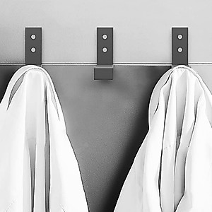 MeetRade Wall Hooks for Hanging Folding Coat Hooks 6 Pack Heavy Duty Wall Mounted Hook Hangers for Key Coat Towel Hat Bag Backpack Headphone in Door Bathroom Closet with Adhesive and Screws (Black)