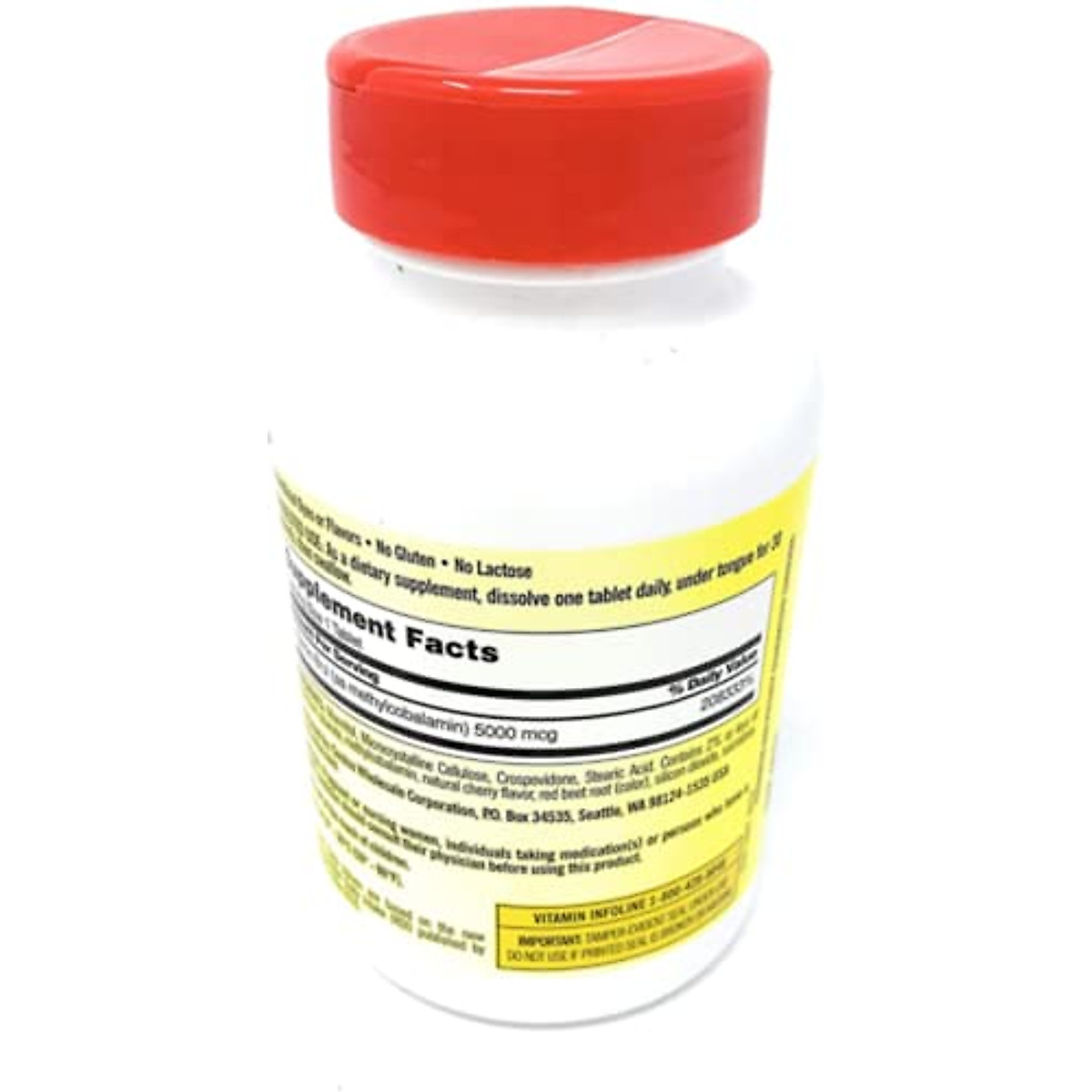 ONFIPOK Kirkland-Signature Vitamin B12 5000 Mcg, Supplements,300 Tablets-Support More Quick Dissolve,Cherry Flavor,Benefit Brain & Heart Function (Pack of 1)