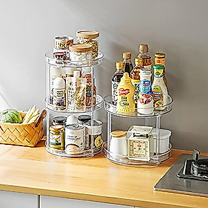3 Tier Lazy Susan Turntable Cabinet Organizer 360 Degree Rotating Spice Rack – 9.2"