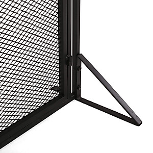 Christopher Knight Home Novia Modern Iron Fireplace Screen, Matte Black