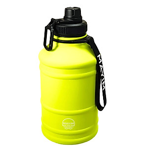 Mayim Large Stainless Steel Water Bottle - Single-Walled Big Metal Drinking Bottle for Sports, Camping, Gym, Workouts – 2.2L/ 74oz/ More Than Half Gallon Capacity