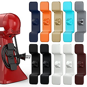 Cord Organizer for Appliances Self-Adhesive Cord Hider Stick On Kitchen Gadgets, Air Fryer, Blender, Pressure Cooker, Coffee Maker- Kitchen Appliance Cord Winder - 10 Pack Cord Wrapper for Appliances