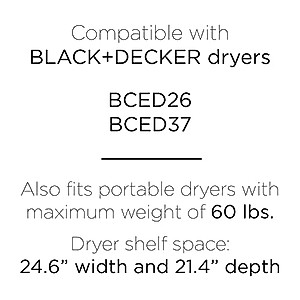 BLACK+DECKER BWDS Washer Dryer Stacking Rack Stand, White