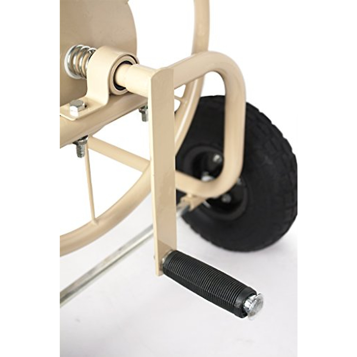 Liberty Garden 870-M1-2 Industrial 4-Wheel Garden Hose Reel Cart, Holds 300-Feet of 5/8-Inch Hose - Tan