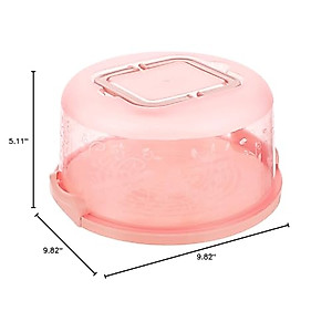 Operitacx Birthday Cake Carrier Locking Cake Container Cake Stand Portable Cheesecake Carrier Pastry Tray Macaron Bread Box Cake Storage Holder Keeper for Dessert Cake