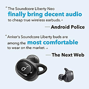 Soundcore Upgraded, Anker Liberty Neo True Wireless Earbuds, Pumping Bass, IPX7 Waterproof, Secure Fit, Bluetooth 5 Headphones, Stereo Calls, Noise Isolation, One Step Pairing, Sports, Work Out