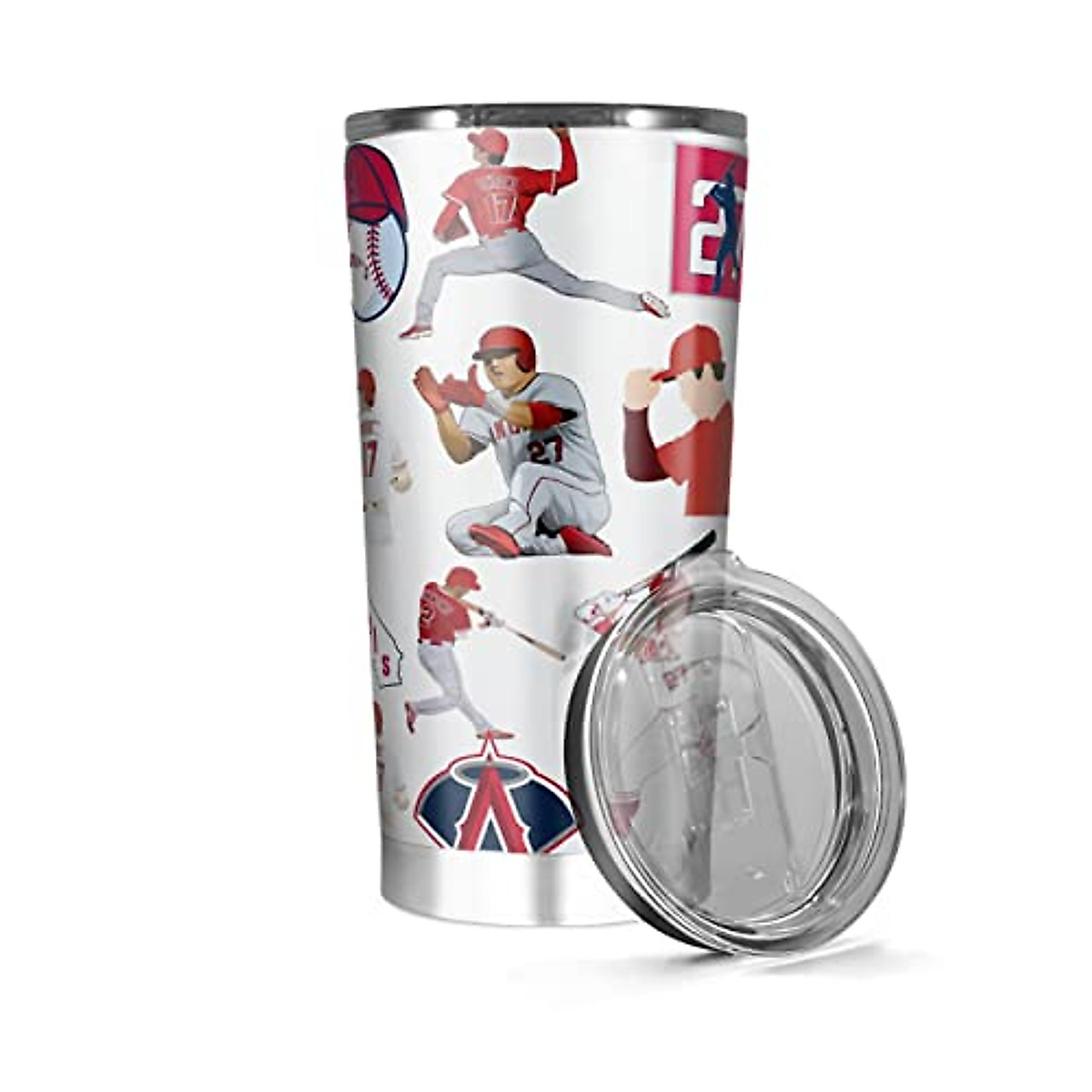 Insulated Tumbler Stainless Steel 20oz 30 Oz Angels Coffee Cup Baseball Cold Hot Coffee Tea Cup Wine Iced Tea Cup Hot Funny Travel Cups Travel Mug Suit For Home Office Travel