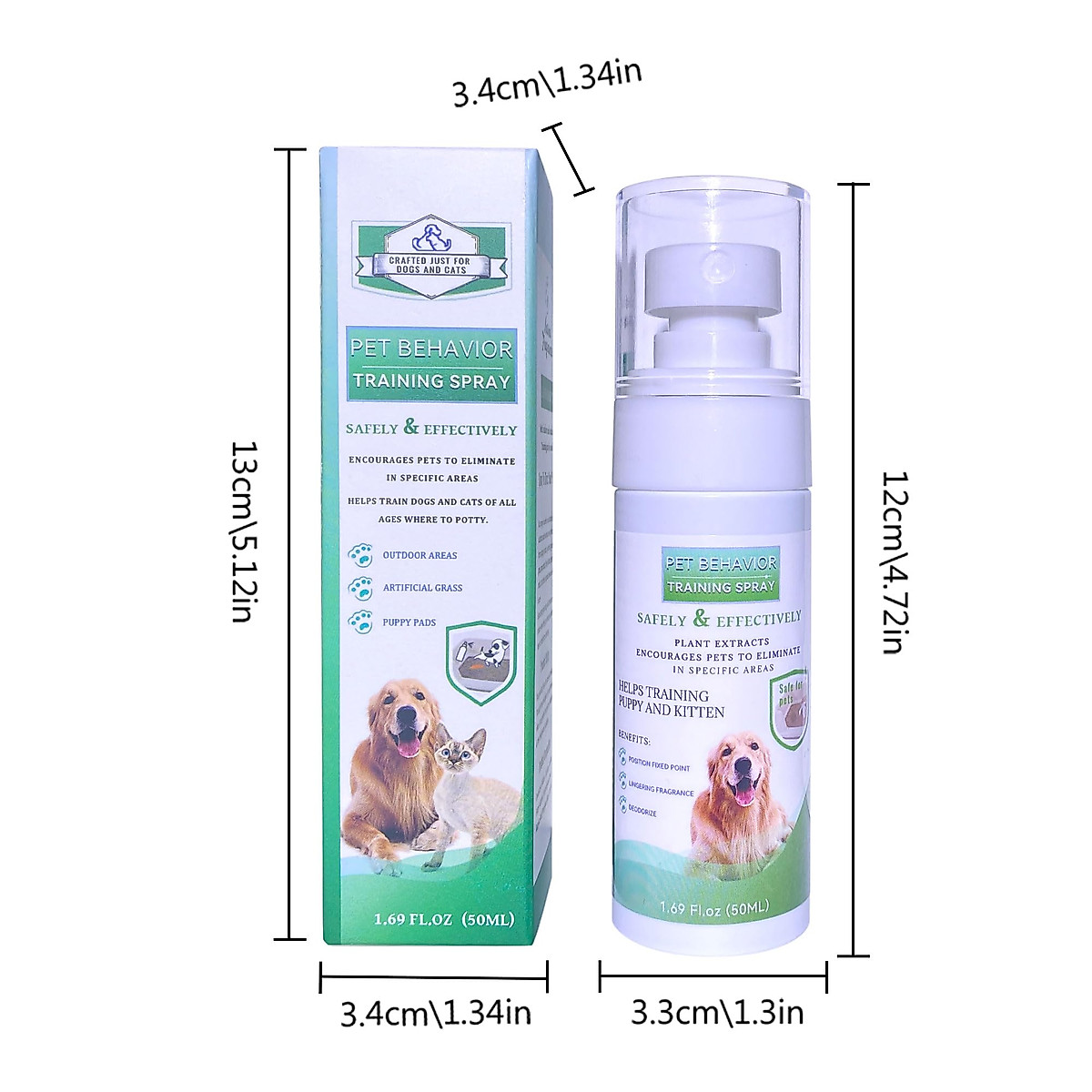 Petstoral Pet Potty Training Spray for Dogs & Cats - Puppy Essentials, Dog Training & Behavior Aids. My Pet Peed - Prevent Your Pet from Soiling The Carpet - 1.69 Oz