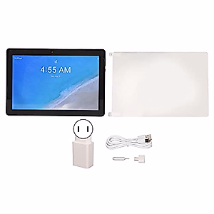 Kufoo Black Tablet, 4G LTE Internet ROM 512GB 8MP 16MP Mini Tablet for Office (US Plug)