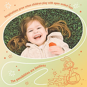 Open Road House Stacking Rocks - Stacking Stones - 16 pc Wooden Stacking Rocks for Kids - Sorting & Stacking Toys - Balancing Stones - Wooden Stacking Stones - Rock Blocks Kids (Orange Green Purple)