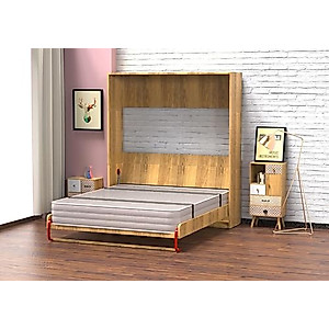 Tlongxia Murphy Bed Kit DIY Hardware with Coarse Gas Bumper Spring Frame Mattress Concealed for Semi-Automatic Foldable Cabinet Closet Bed Room Study Easy to Install (Vertical, Full)