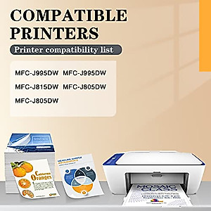 Clorisun LC3035 3035 LC3033 Ink Cartridge Replacement for Brother LC3035 3035 LC3033 3033 with MFC J995DW J805DW J815DW J995DWXL J805DWXL Printer (Black Cyan Magenta Yellow, 4-Pack)