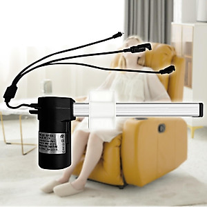 Kroshine Power Recliner Motor Replacement with Cord Model ML8-206A Linear Actuator for Sofa Lift Chair Couch Massage Seat Bed, Aluminum