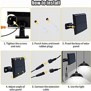SyouHome Solar Pendant Lights, 78 LED 900LM Dual Head Solar Shed Lights with Motion Sensor/IP65 Waterproof/4 Modes, Solar Daytime Work Lights for Outdoor, Inside House, Garden, Patio, Barn, Shed
