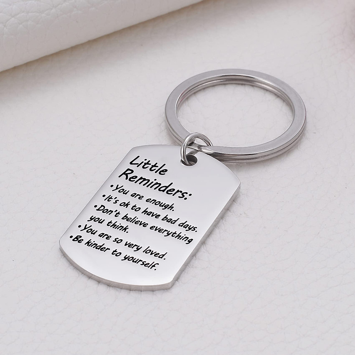 Little Reminders Keychain, Mental Health Gift, You Are Enough Keyring, Positive Thinking Reminder Daily Affirmation Inspiration Uplifting Quotes, Self Love