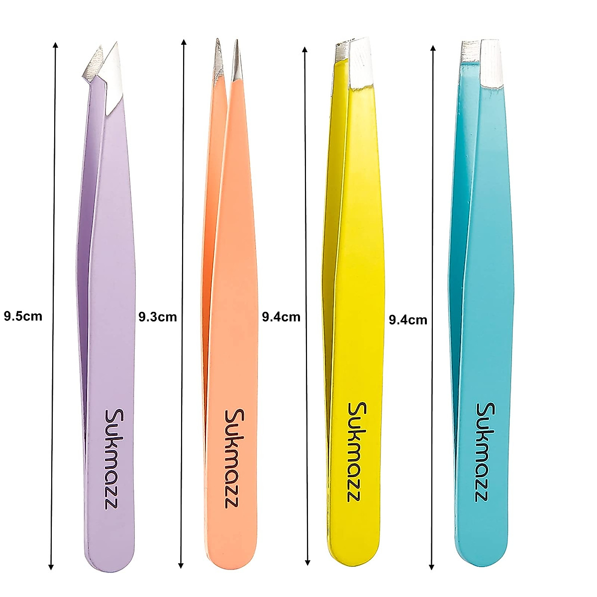 Sukmazz Tweezers for Eyebrows,Eyebrow Tweezers Set for Ingrown Hair Removal Eyelash Extension Eyebrows Plucking Tweezers