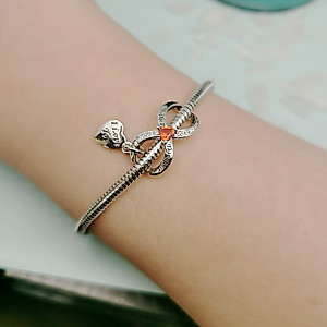 MZC Jewelry Mother and Daughter Infinity Heart Charm for Pandora Bracelets I Love You Red Crystal Bead