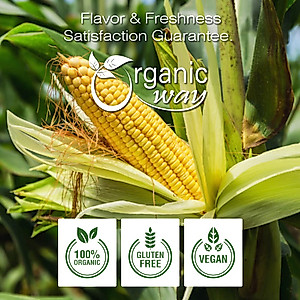 Organic Way Cornsilk Cut & Sifted (Stigma maydis) - European Wild-Harvest | Organic & Kosher Certified | Vegan, Non GMO & Gluten Free | USDA Certified | Origin - Albania (1/2LBS / 8Oz)