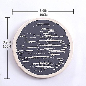 Coasters for Drinks Absorbent with Holder, Stone Coaster with Cork Backing Set of 6 - Great Gift for Birthday, Housewarming, Room Decor, Bar, Holiday Party (Blue)…