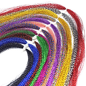 YZD Colorful Crystal Flash Fly Fishing Line 12 Packs Fly Tying Material for Make Fishing Lure Dry Wet Streamers Flies (B Set)