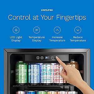 hOmeLabs Beverage Refrigerator and Cooler - 120 Can Mini Fridge with Glass Door for Soda Beer or Wine - Small Drink Dispenser Machine for Office or Bar with Adjustable Removable Shelves