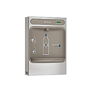 Elkay LZWSSM EZH2O Bottle Filling Station Surface Mount, Filtered Non-Refrigerated Stainless, 25.44 x 17.94 x 8.19 inches, Stainless Steel
