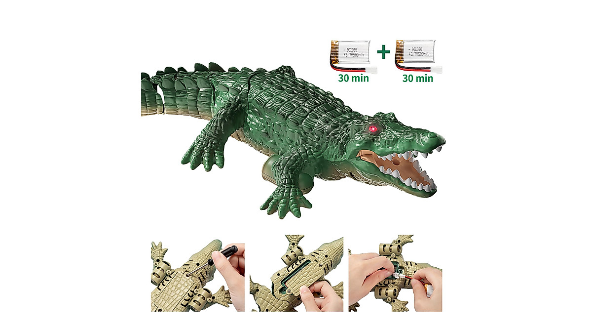 TEMI Remote Control Crocodile - Fun Pool Toy for Kids
