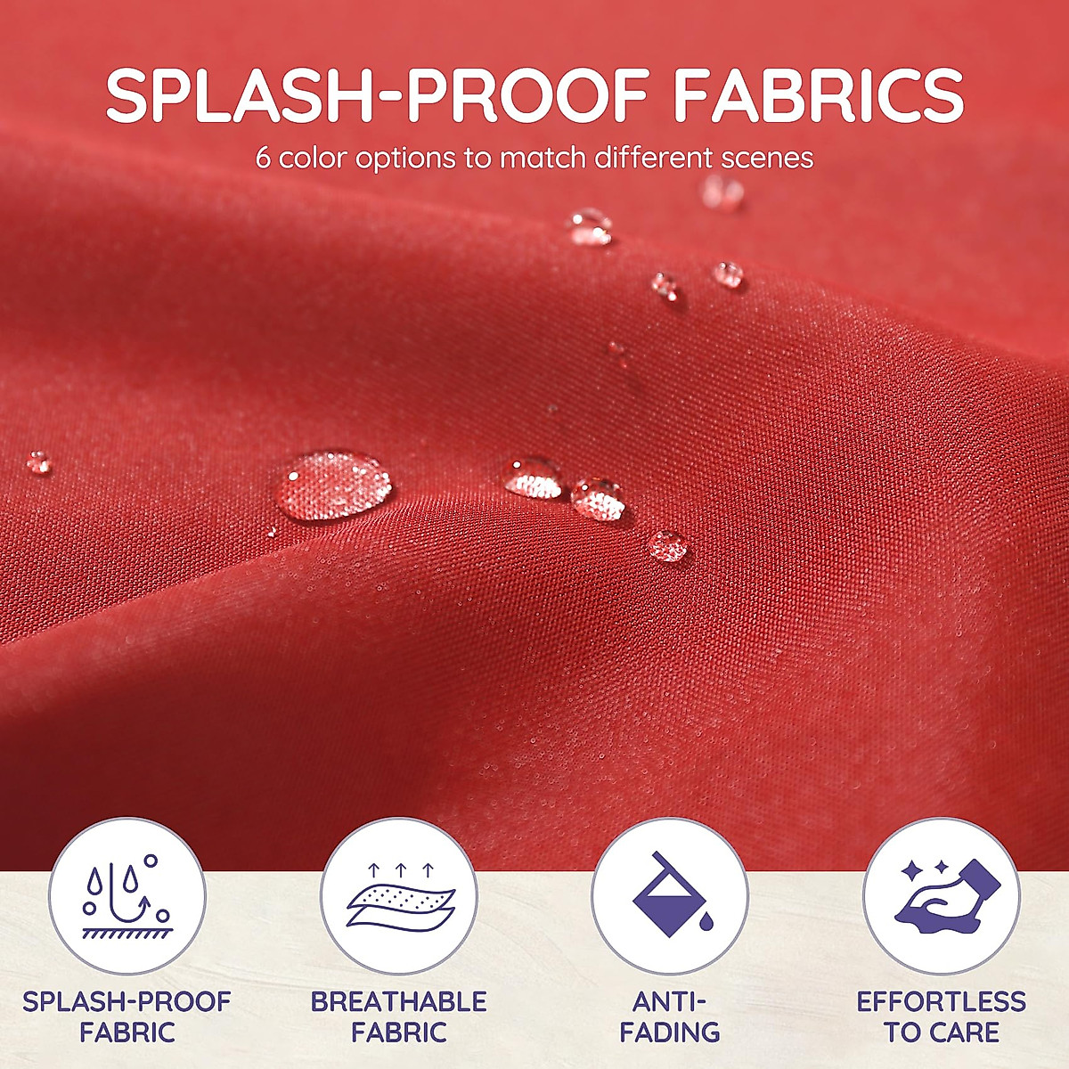 Sutteles Deep Seat Patio Cushions, Outdoor Chair Cushion Set, Patio Furniture Cushion with Removable Cover, Suitable for Patio Outdoor Furniture 24 x24 in (Red)