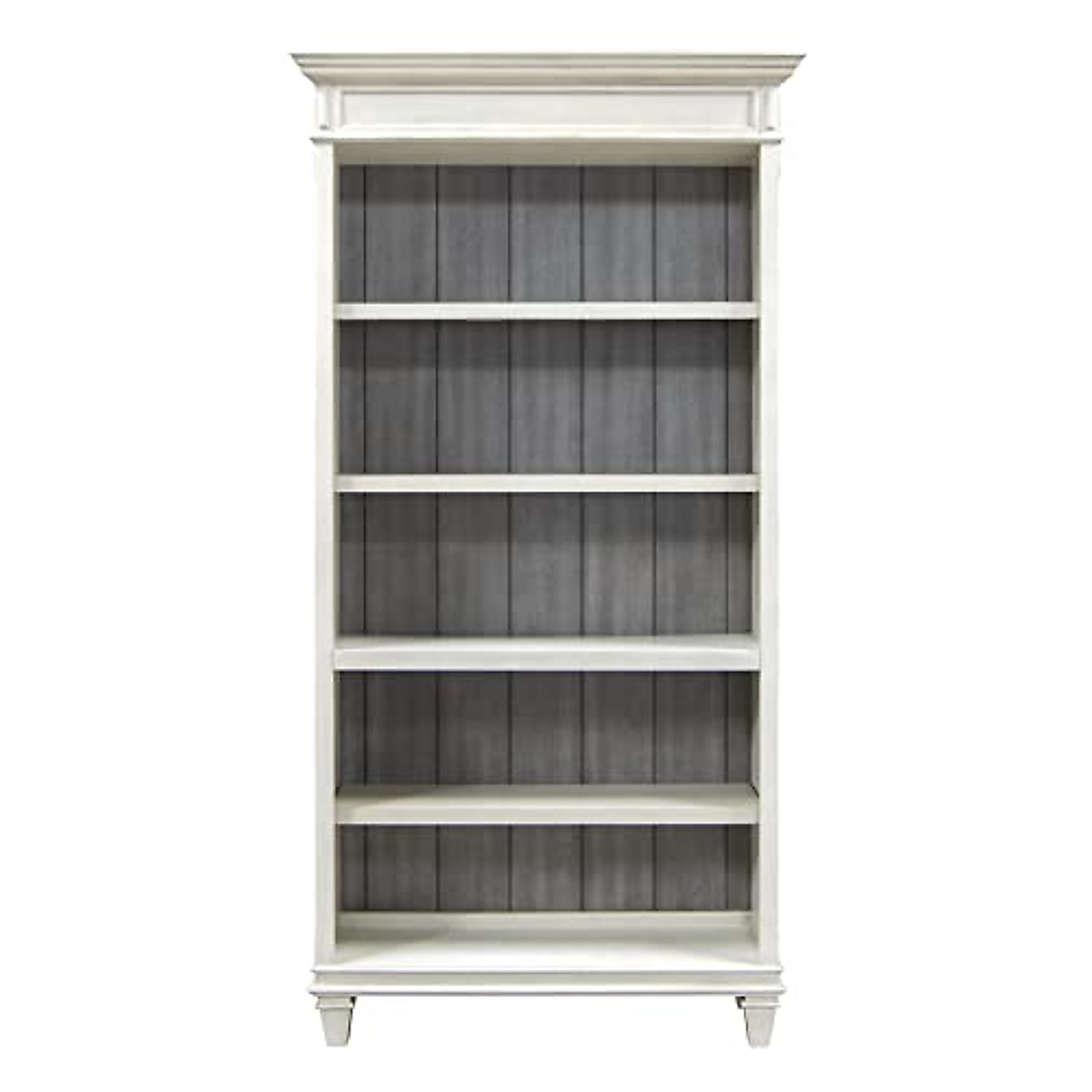 Martin Furniture Hartford Open Wood Bookcase, Storage Cabinet, Office Shelves, White (IMHF4078W)