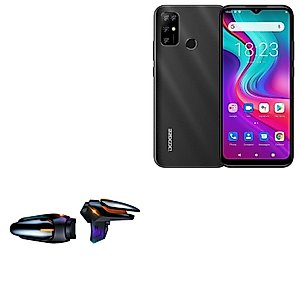BoxWave Gaming Gear Compatible with Doogee X96 - Touchscreen QuickTrigger Auto, Trigger Buttons Autofire Gaming Mobile FPS - Jet Black