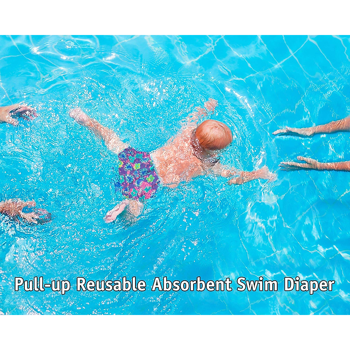 Water Gear Reusable Baby Swim Diaper - Soft and Designed to Keep Your Baby Comfortable - Eco-Friendly - Great to Wear When Learning How to Swim - Pink - Large - 22-25 lb
