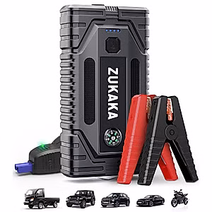 ZUKAKA Car Jump Starter 1500A Peak 15800mAh Battery Starter Up to 7L Gas and 5.5L Diesel Engine 12V Auto Jump Starter Box Power Bank with USB and Type C Port Jump Box with LED Light