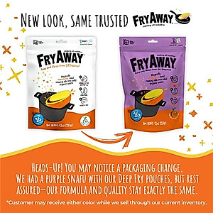 FryAway Deep Fry Waste Cooking Oil Solidifier Powder, 100% Plant-Based Cooking Oil Disposal, Solidifies Up to 8 Cups of Oil per use, (2ct per Package, 16 Cups/4 Liters)