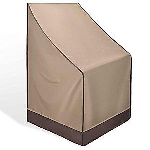 Outmotd Patio Chair Cover Garden Chair Covers for Stacking Chair 600D Heavy Duty Fabric Outdoor Furniture Cover, Reclining Garden Chair Covers, 30"W x 31"D x 43"H