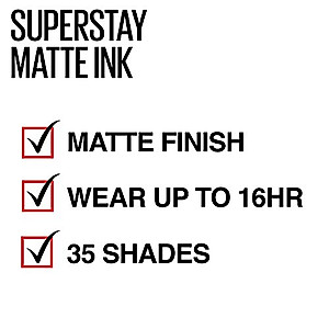 Maybelline New York SuperStay Matte Ink Liquid Lipstick, Heroine, 0.17 FL