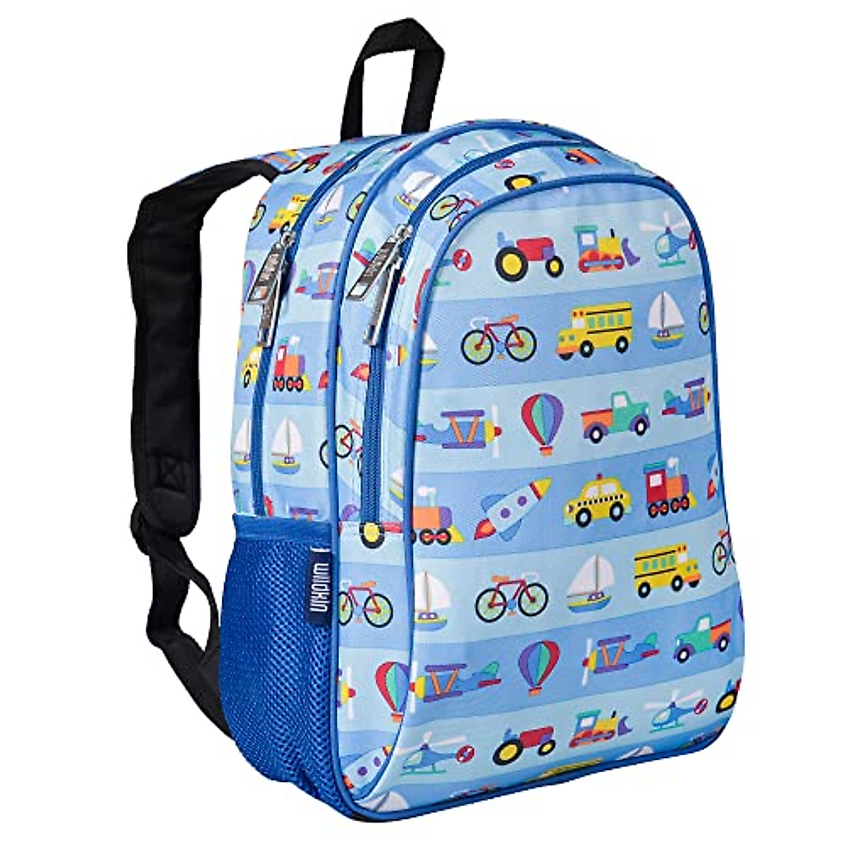 Wildkin 15-Inch Kids Backpack for Boys & Girls, Perfect for Early Elementary Daycare School Travel, Features Padded Back & Adjustable Strap (On the Go)